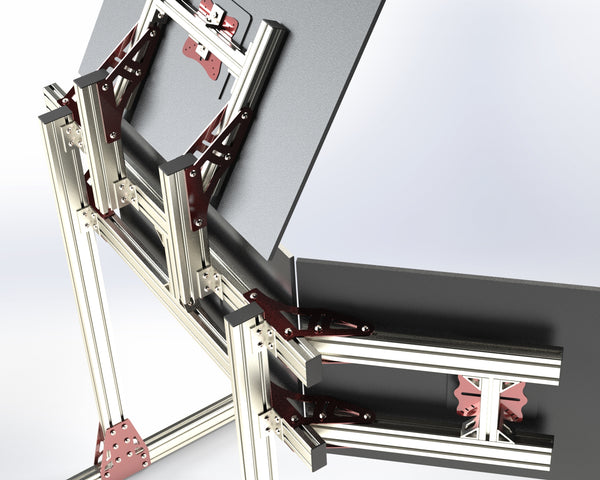 Plans/CNC - Stand for Four 32" > 46" Monitors – Open Sim Rigs