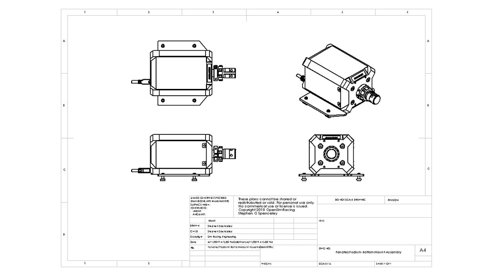 Wheel Mount Kit - Fanatec - Bottom Plate – Open Sim Rigs
