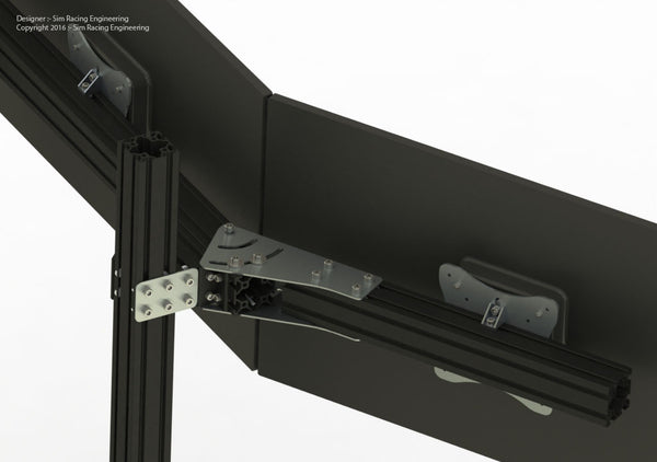 Triple Monitor Angle Adjustment Bracket - 0 to 70 deg - 10 or 25 Serie ...