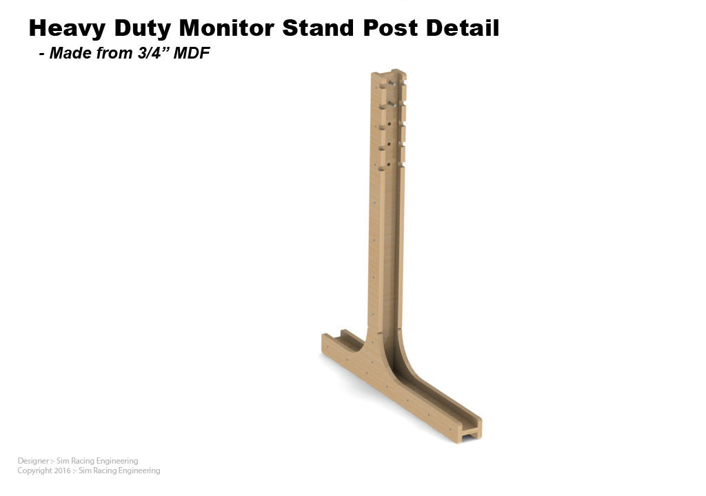 Plans - Monitor Stand - Wood – Open Sim Rigs