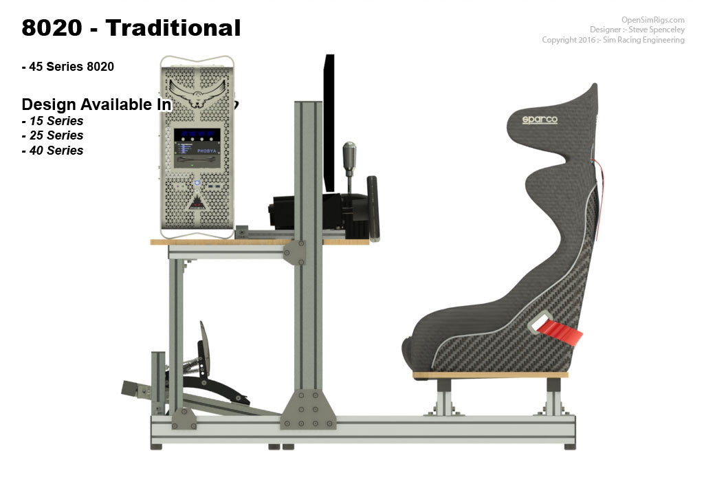 Plans - Traditional 8020 Style - 45 Series Extrusions – Open Sim Rigs